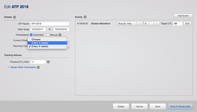 Marathon Planning Using Fitness (CTL) and the ATP Tool